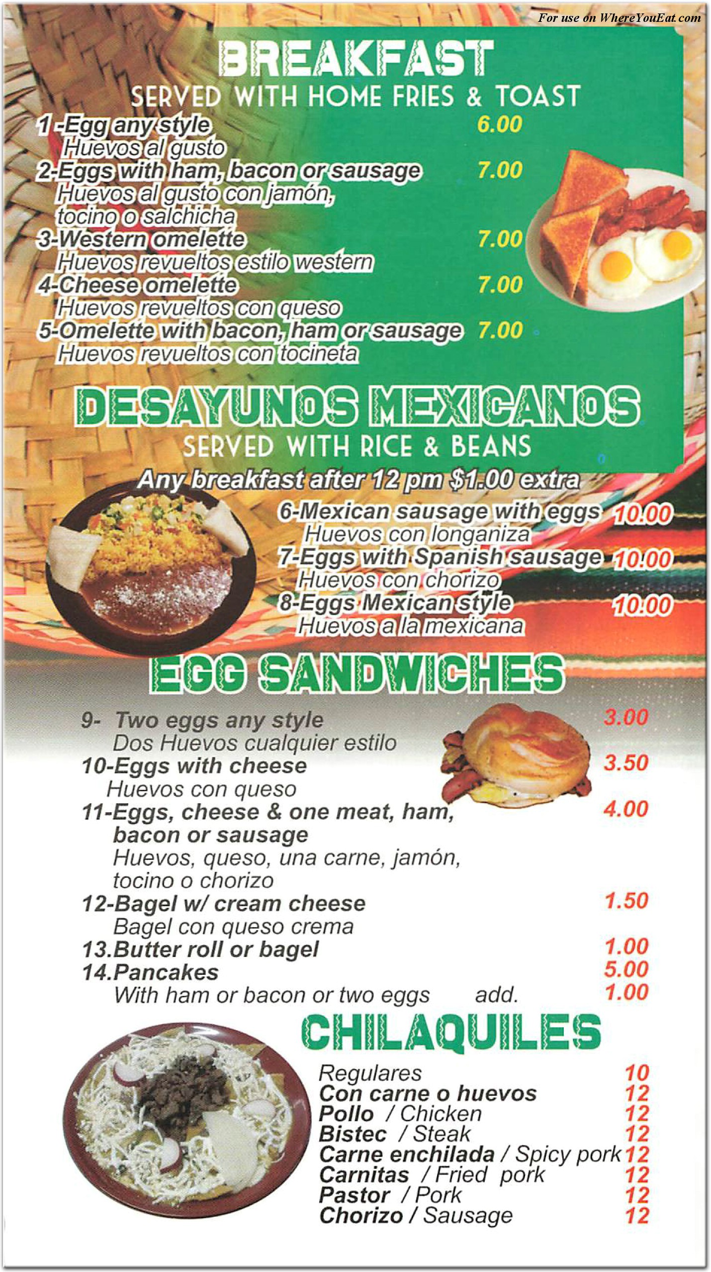 Chabelita's Place Taqueria Restaurant in Brooklyn / Menus & Photos