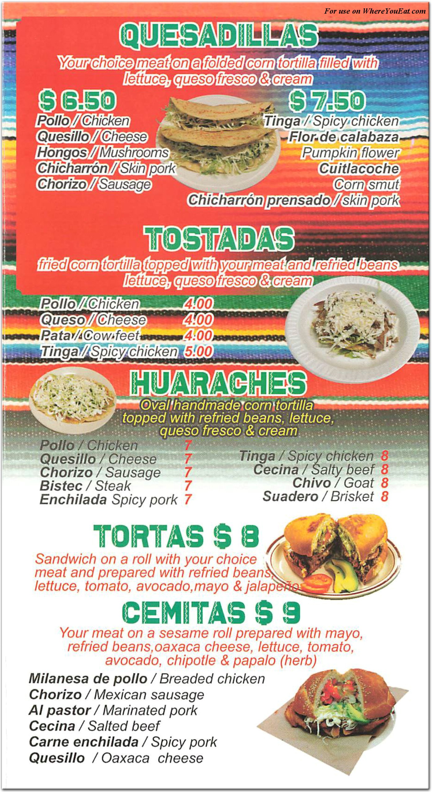 Chabelita's Place Taqueria Restaurant in Brooklyn / Menus & Photos