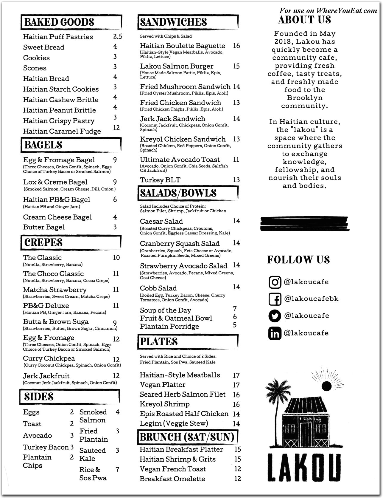 Lakou Cafe Restaurant in Brooklyn / Menus & Photos