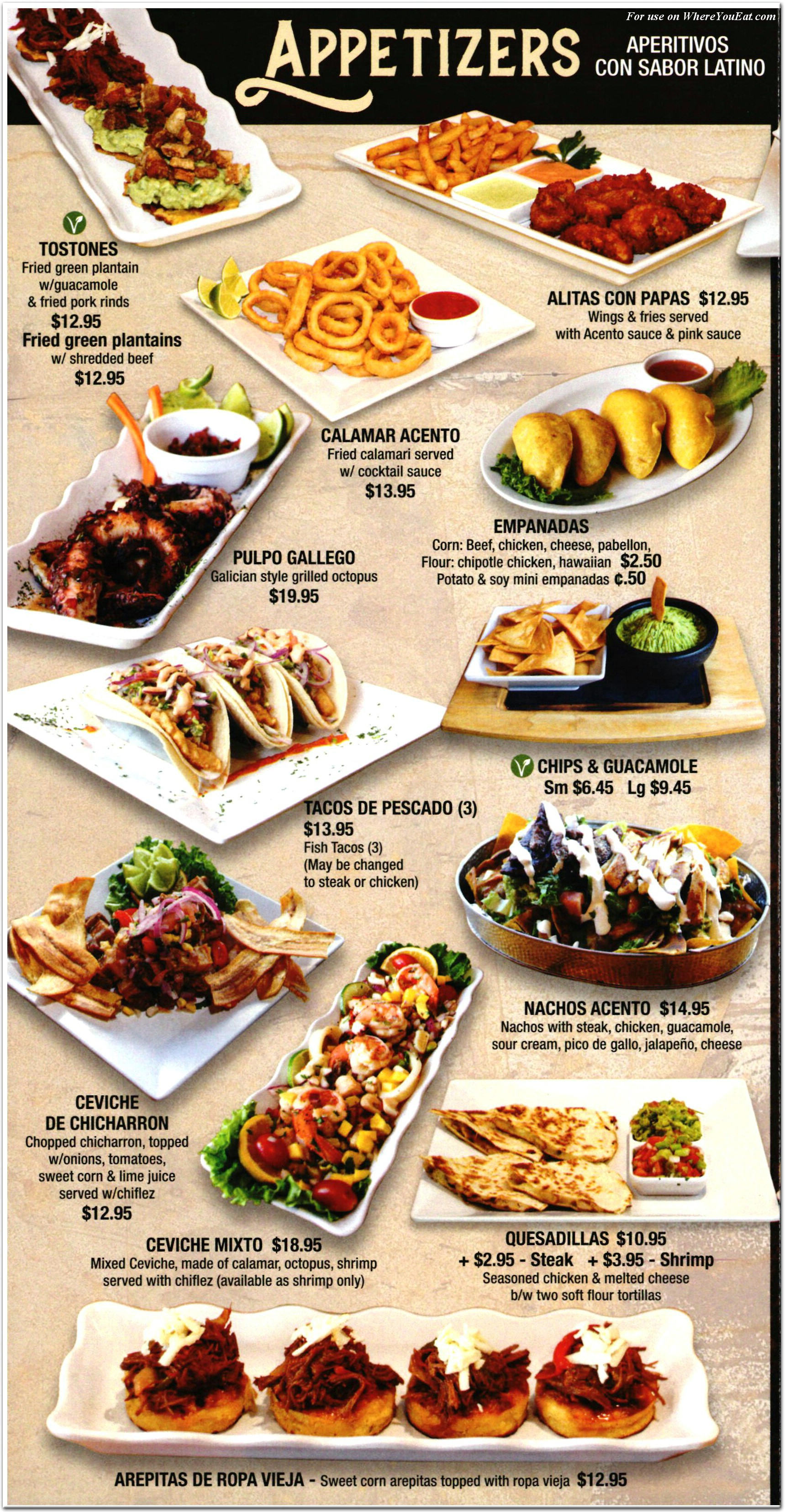 Acento Latin Kitchen & Bar Restaurant in Queens / Menus & Photos