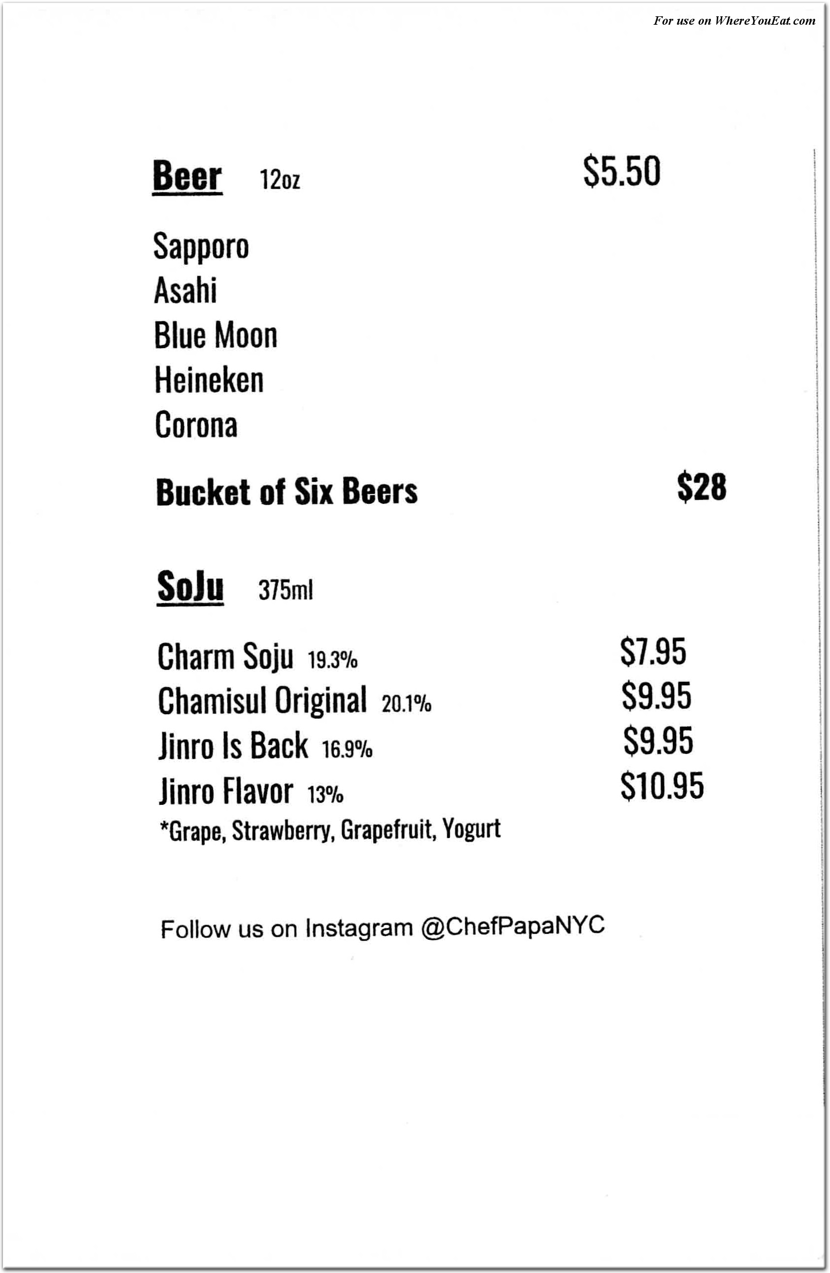 Chef Papa Restaurant in Queens / Menus & Photos