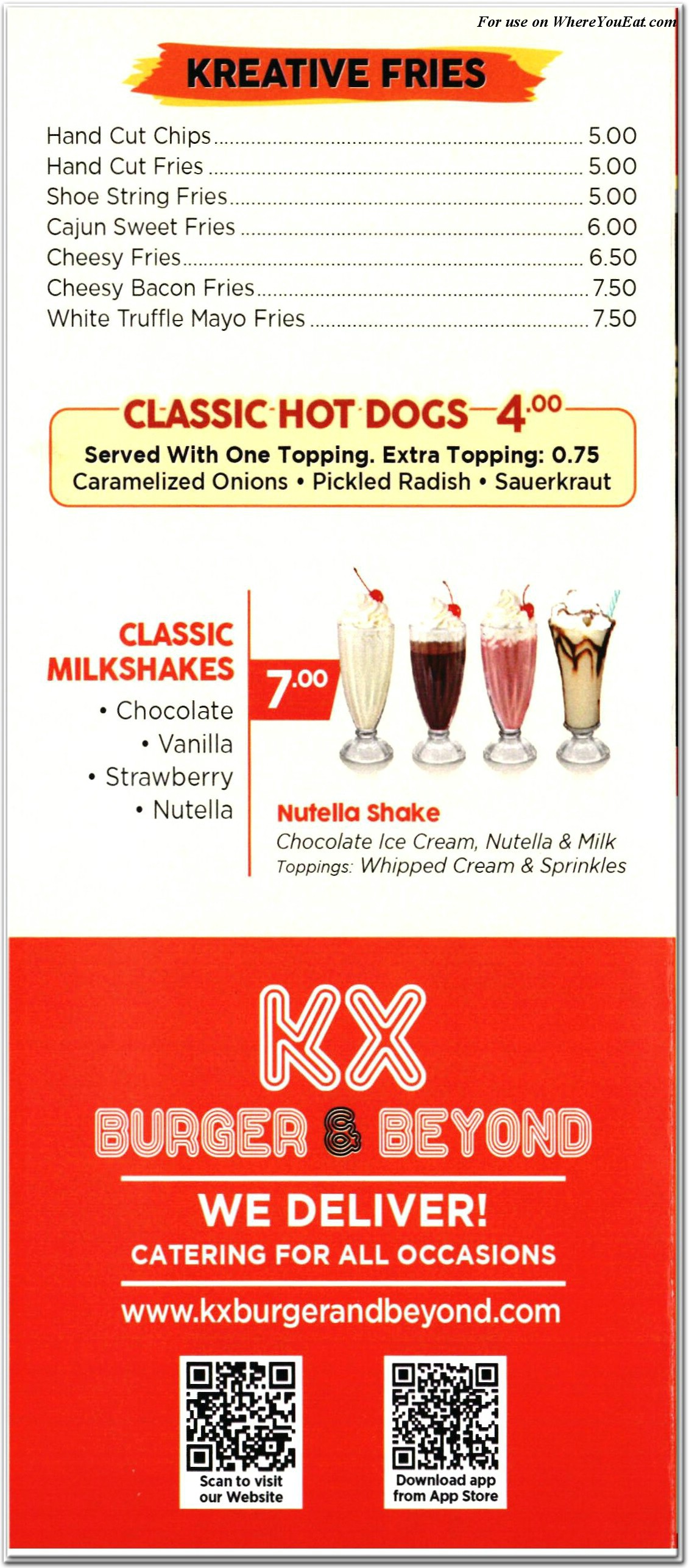 KX Burger & Beyond Restaurant in Queens / Menus & Photos