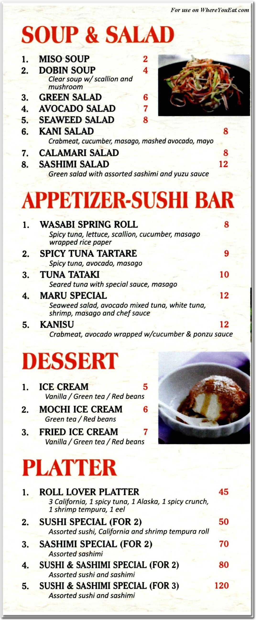 Mr. Wasabi Restaurant in Queens / Official Menus & Photos