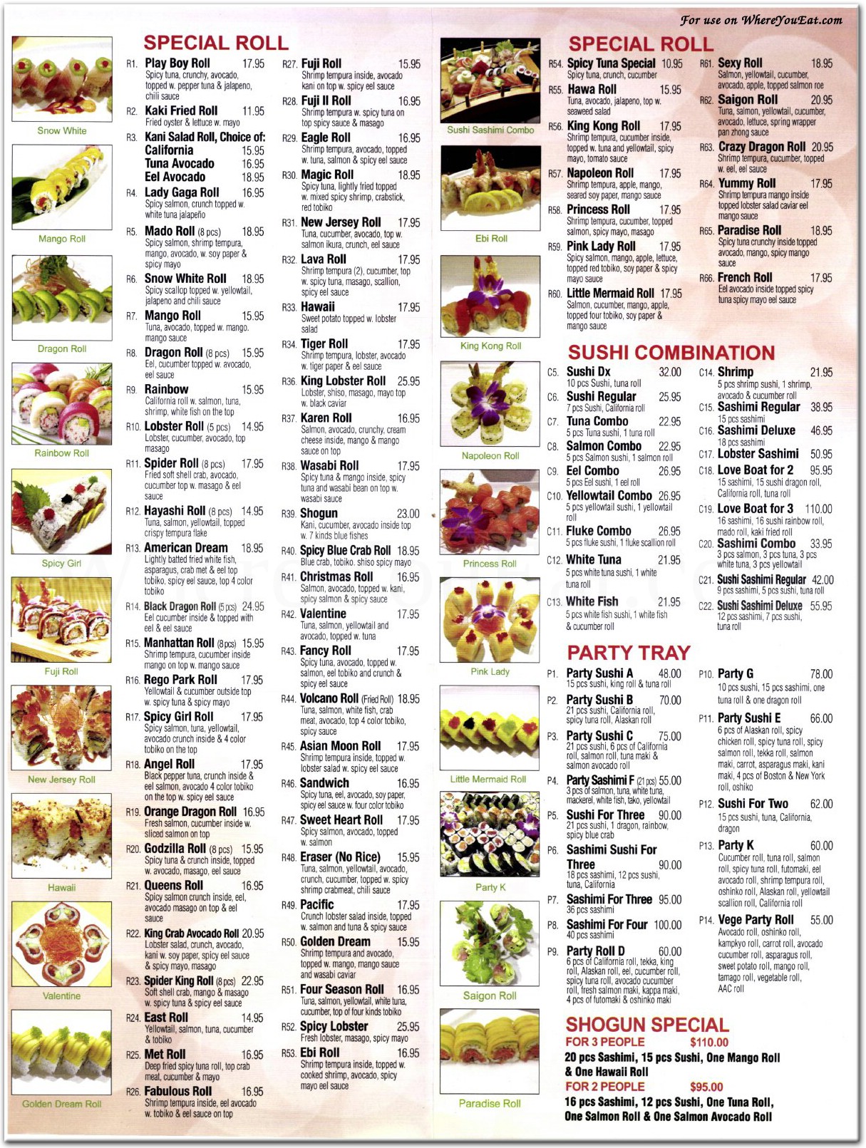 Shogun Sushi Restaurant in Queens / Menus & Photos