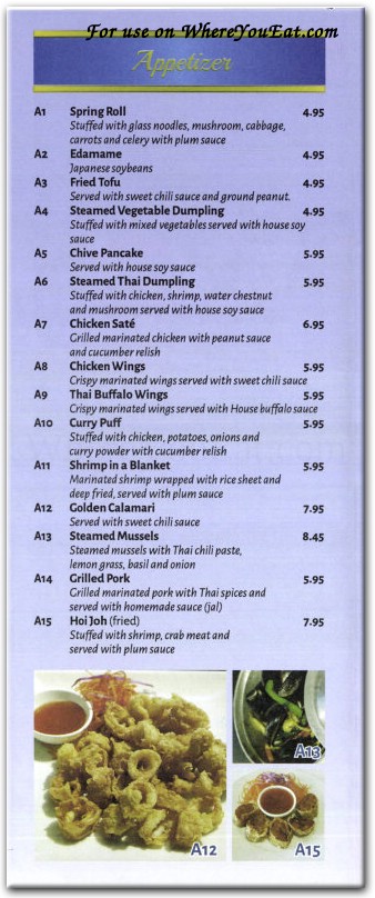 Tommy Thai Restaurant in Queens / Menus & Photos