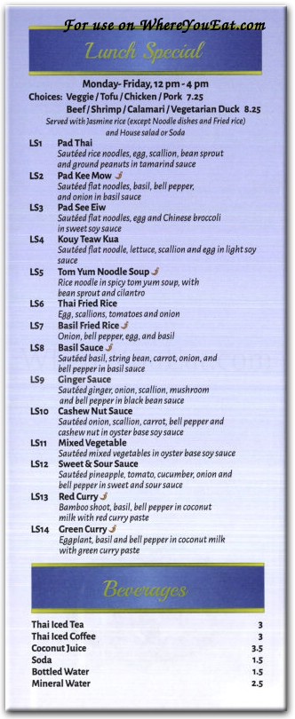 Tommy Thai Restaurant in Queens / Official Menus & Photos