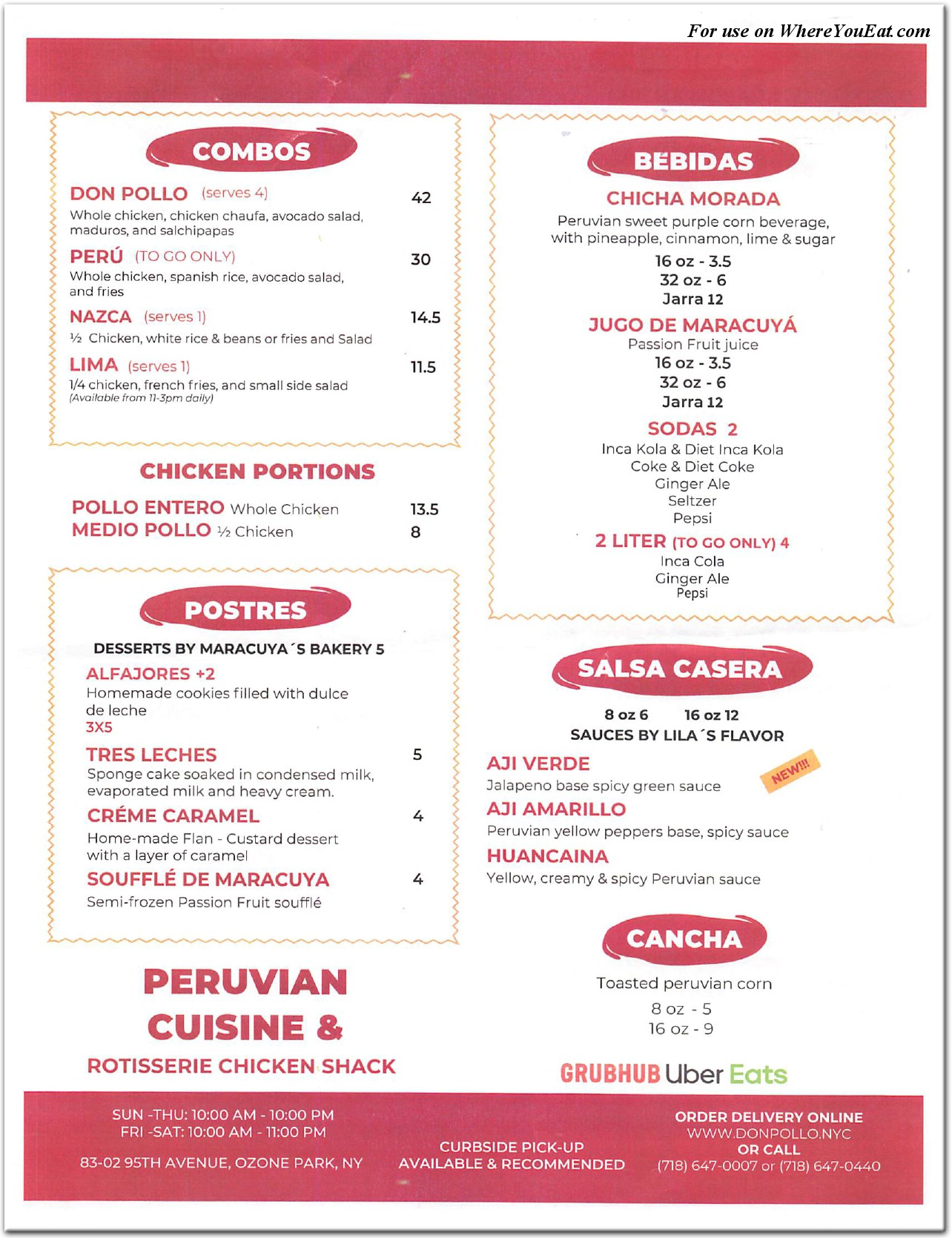 Don Pollo Restaurant in Queens / Menus & Photos