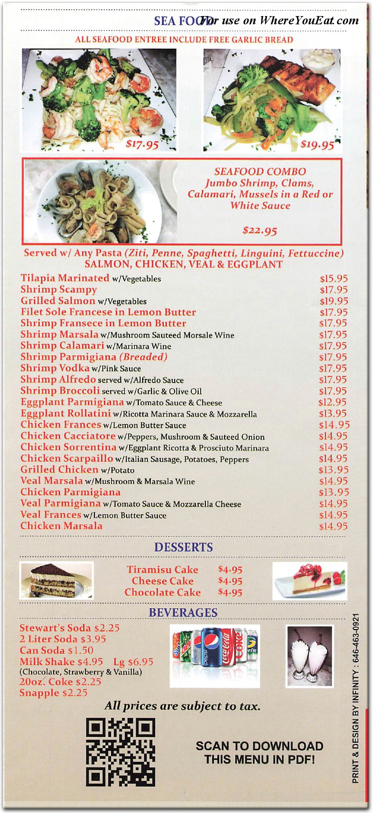 Italiana Cremosa Restaurant in Queens / Menus & Photos