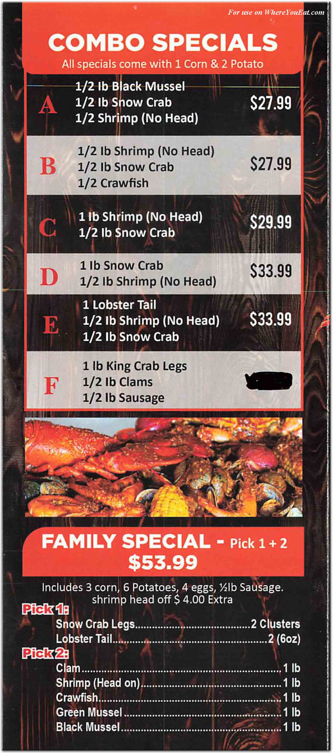 Juicy Crab Restaurant in Queens / Menus & Photos