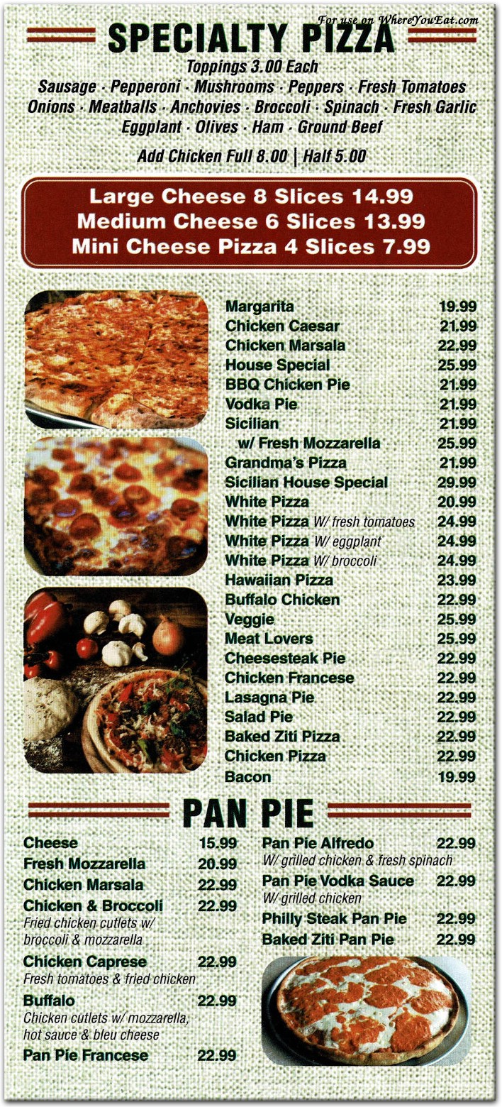 Italian Touch Pizza Restaurant in Staten Island / Official Menus & Photos