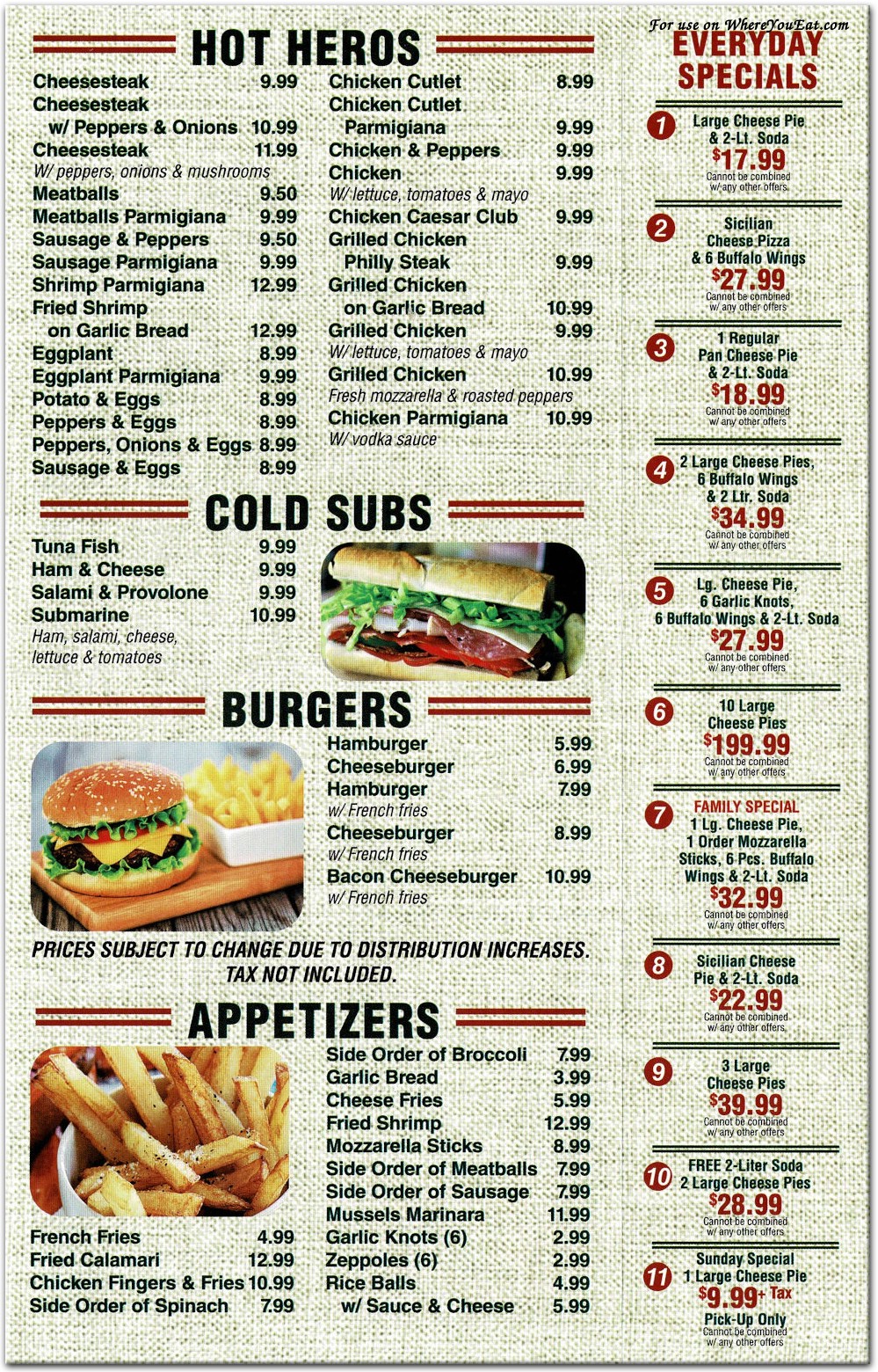 Italian Touch Pizza Restaurant in Staten Island / Official Menus & Photos