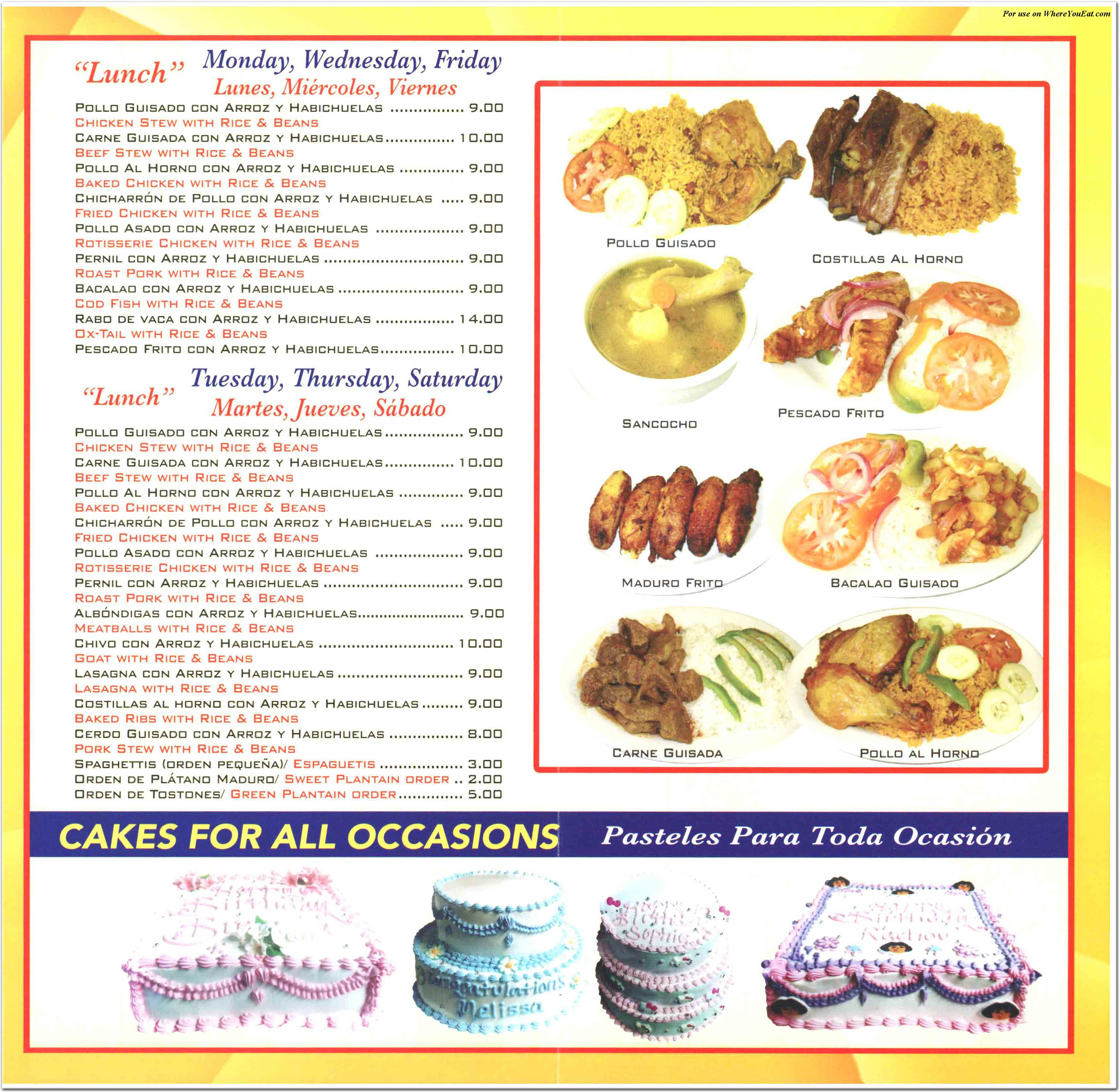 Zoilita's Restaurant in Queens / Menus & Photos