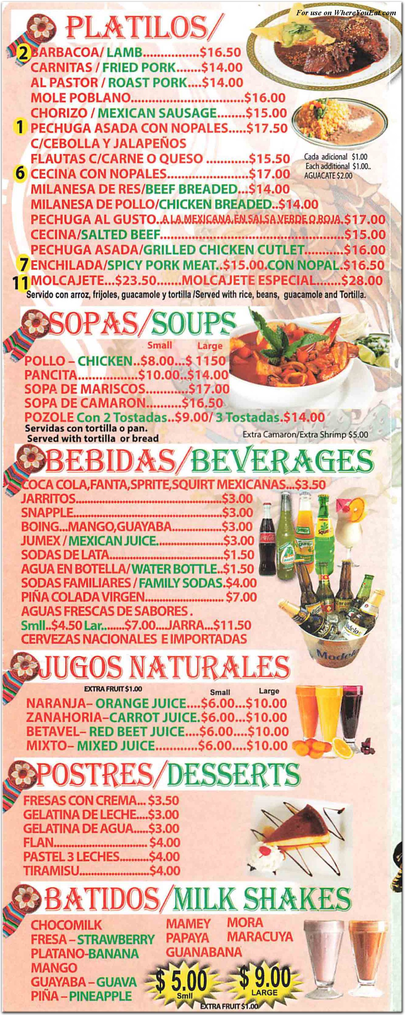 Nuevo Tacos Al Suadero Restaurant in Queens / Official Menus & Photos