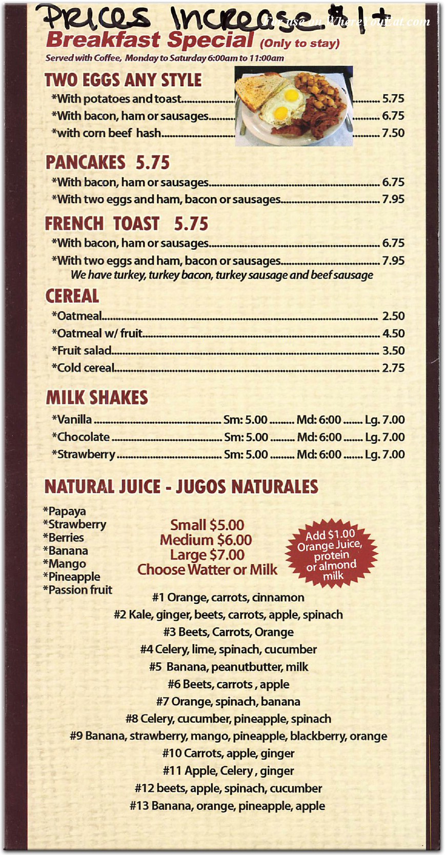 Rosa's Cafe Restaurant in Queens / Menus & Photos