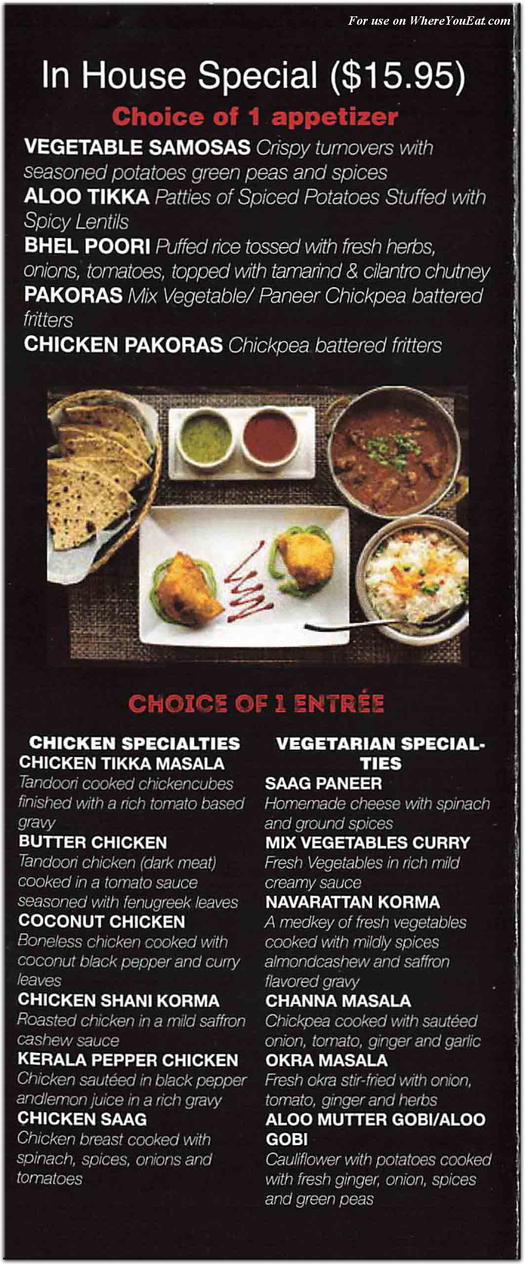 Saffron Indian Cuisine Restaurant in Queens / Official Menus & Photos