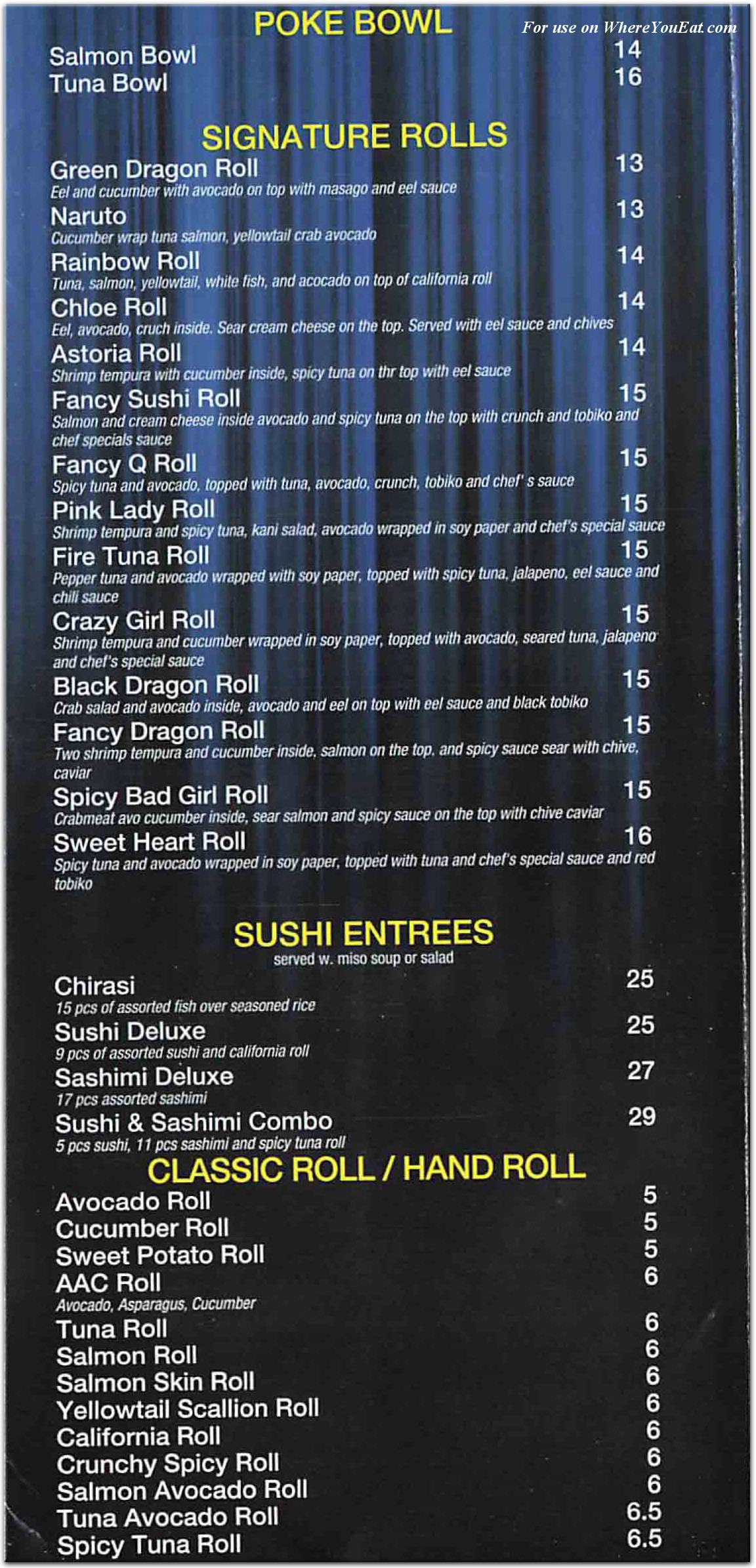 Sake Kawa Restaurant in Queens / Official Menus & Photos