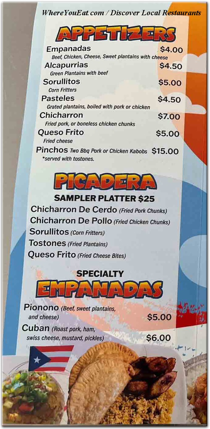 Que Rico NYC Restaurant in Staten Island / Menus & Photos