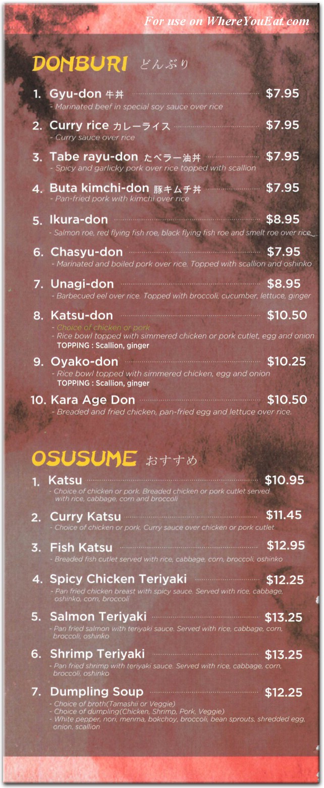 Tamashii Ramen Restaurant in Queens / Menus & Photos