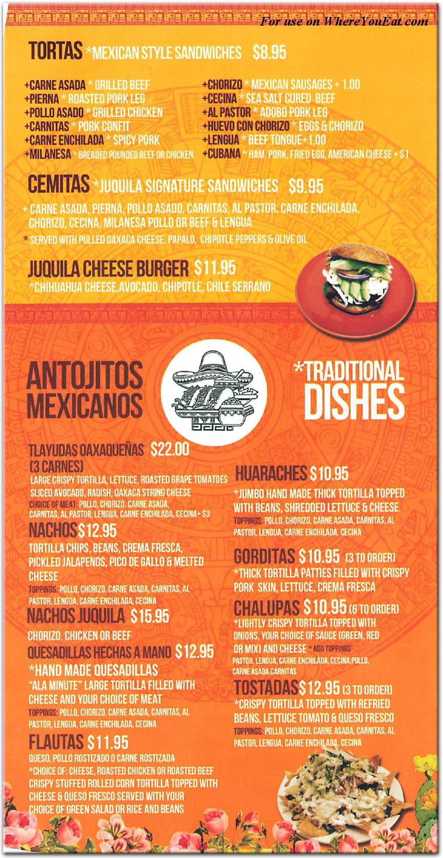 Juquila Restaurant in Queens / Menus & Photos