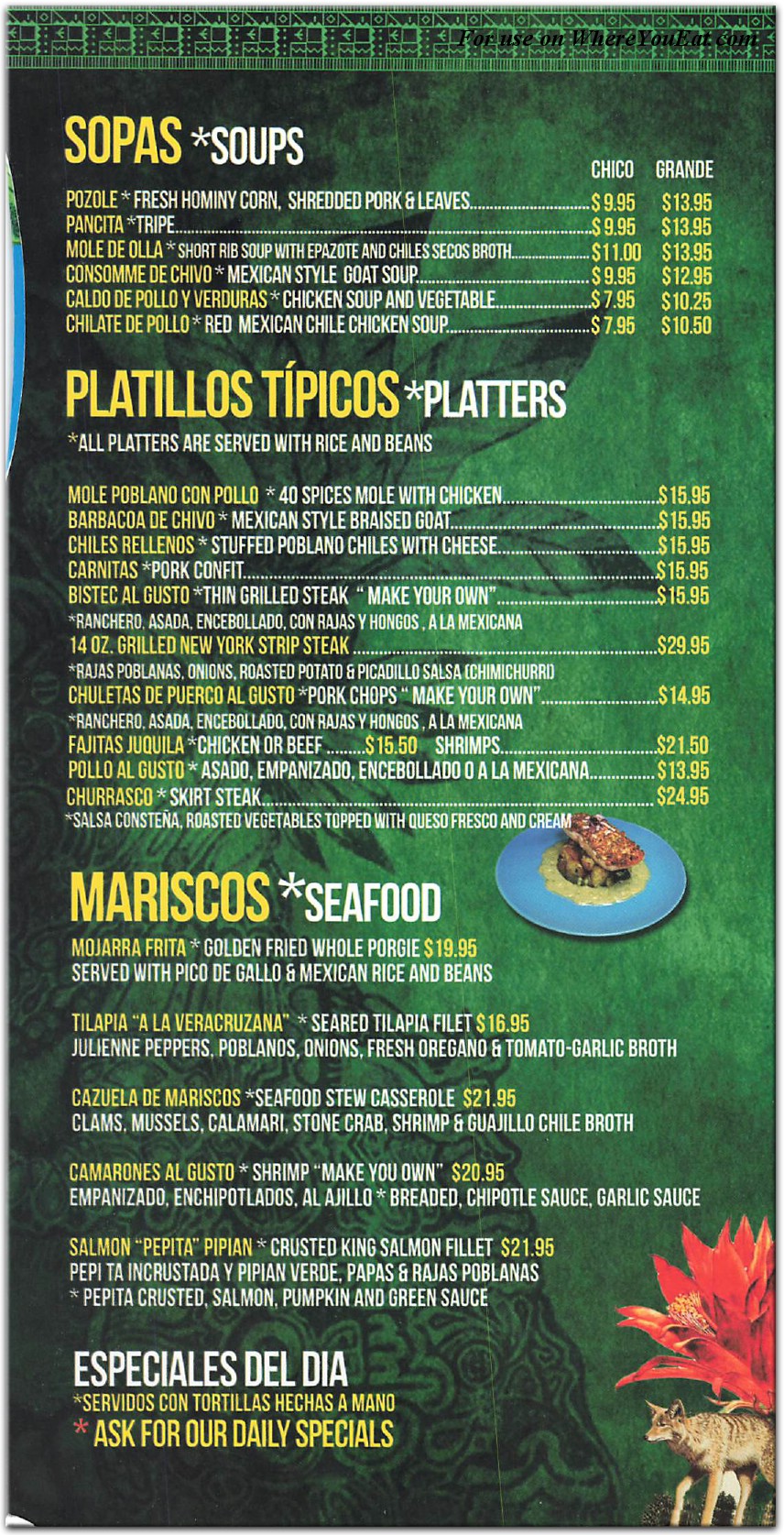 Juquila Restaurant in Queens / Menus & Photos