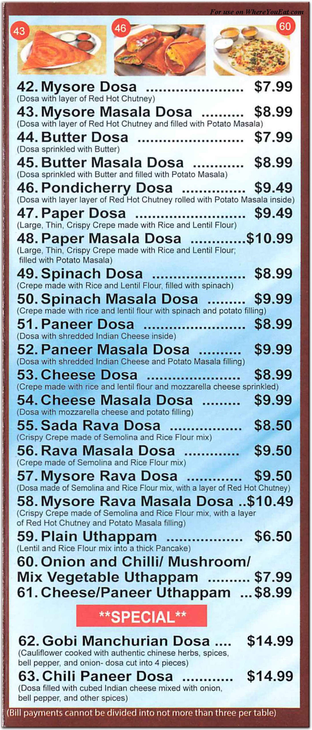 Samudra Restaurant in Queens / Menus & Photos