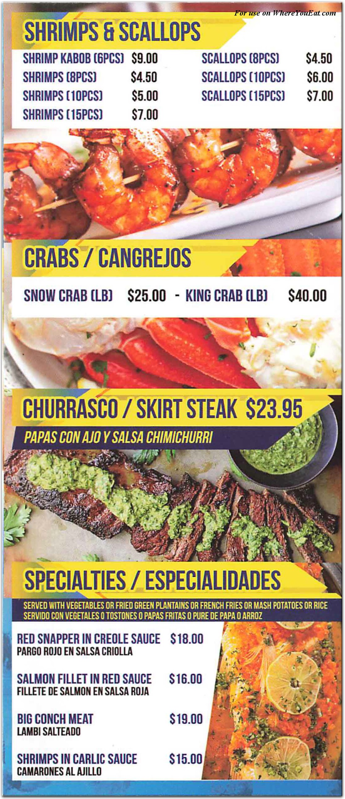 Brisas del Mar Queens Restaurant in Queens / Menus & Photos