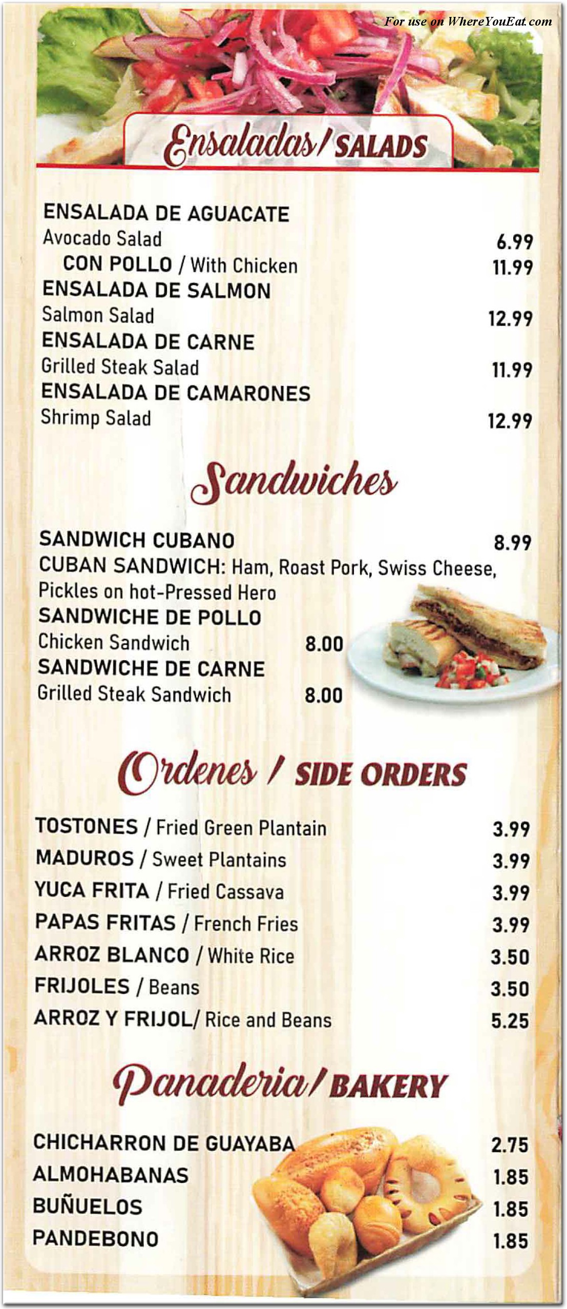 Bucaros Restaurant in Queens / Menus & Photos