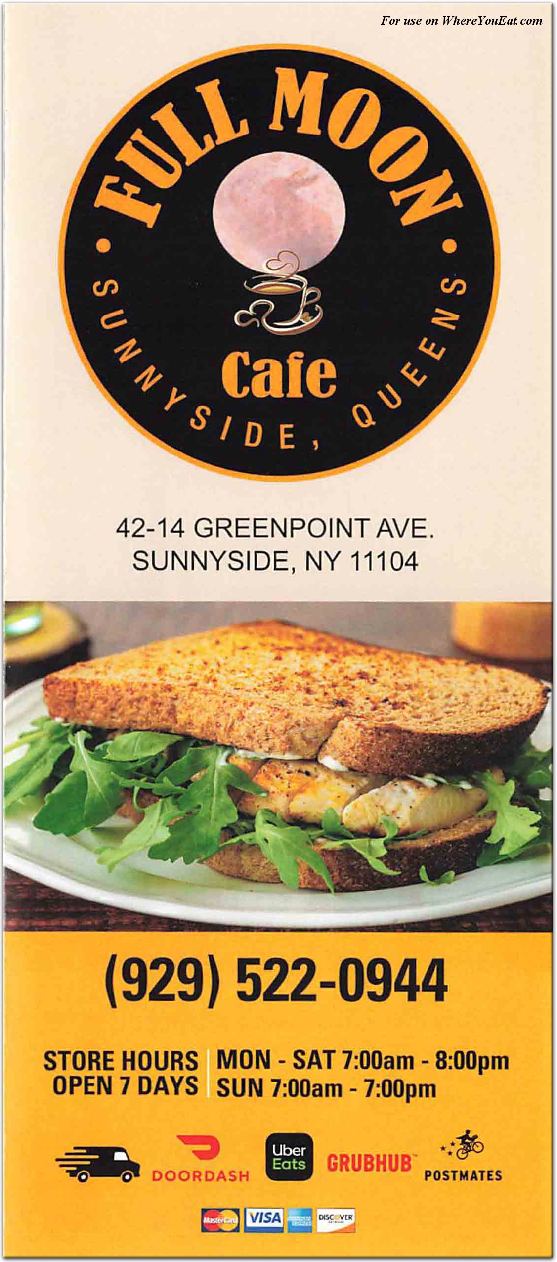 Full Moon Cafe Restaurant in Queens / Menus & Photos