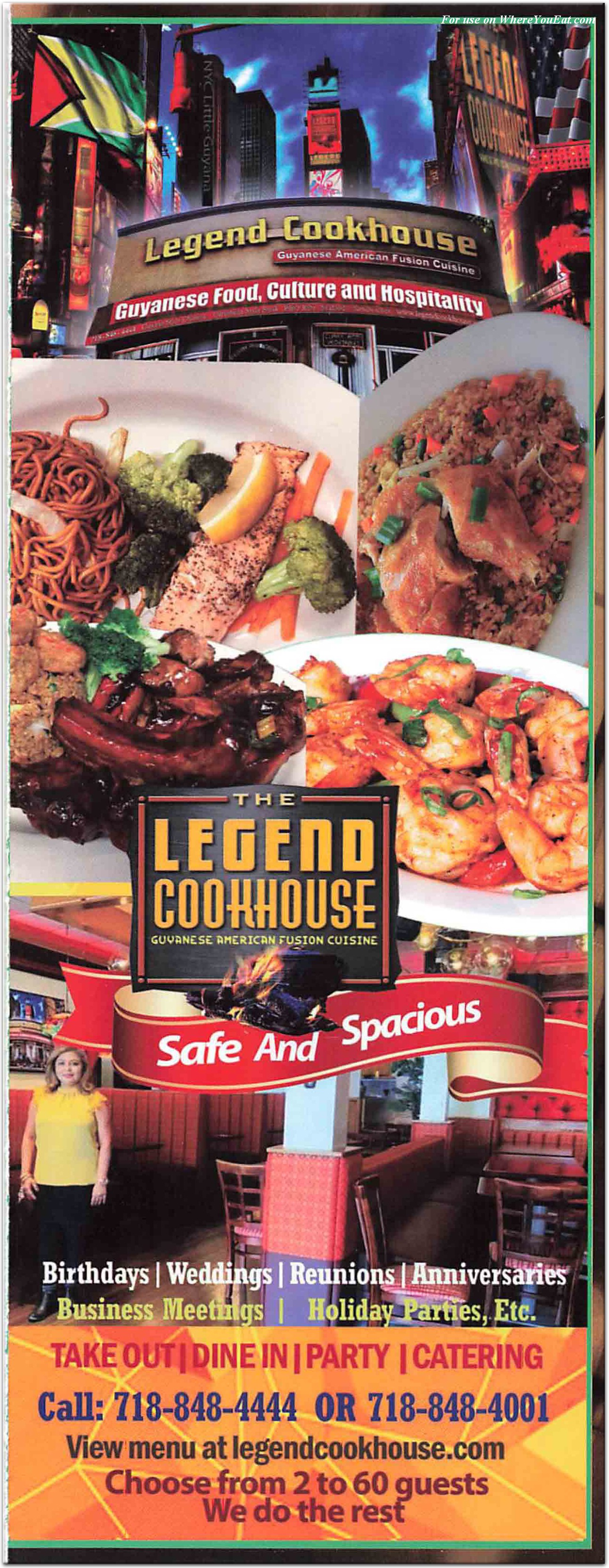 Legend Cookhouse Restaurant in Queens / Menus & Photos