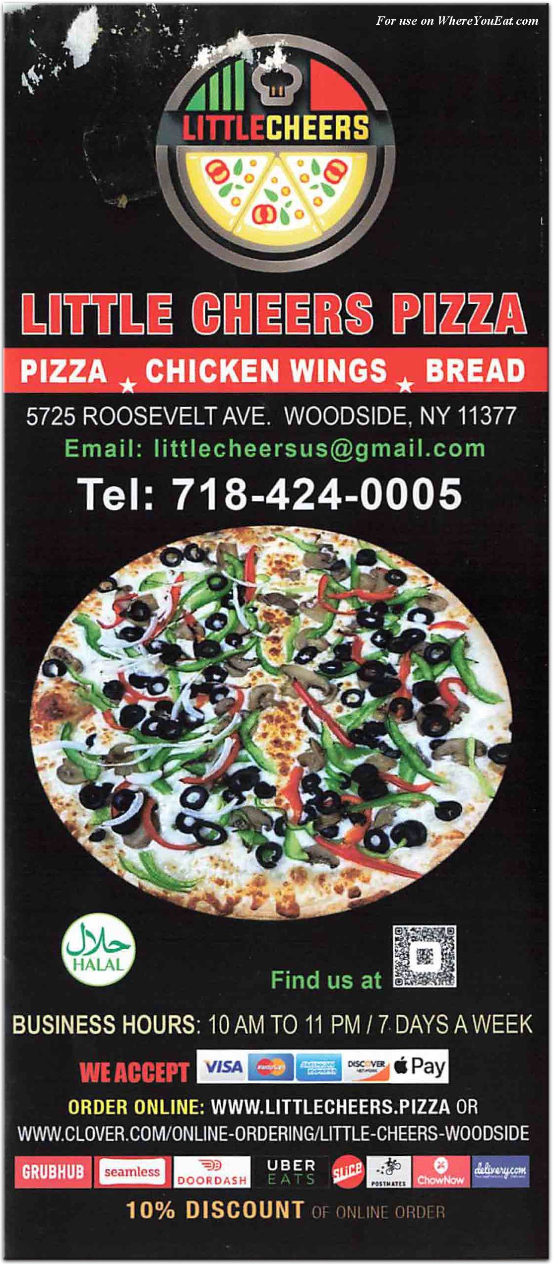Little Cheers Pizza Restaurant in Queens / Menus & Photos