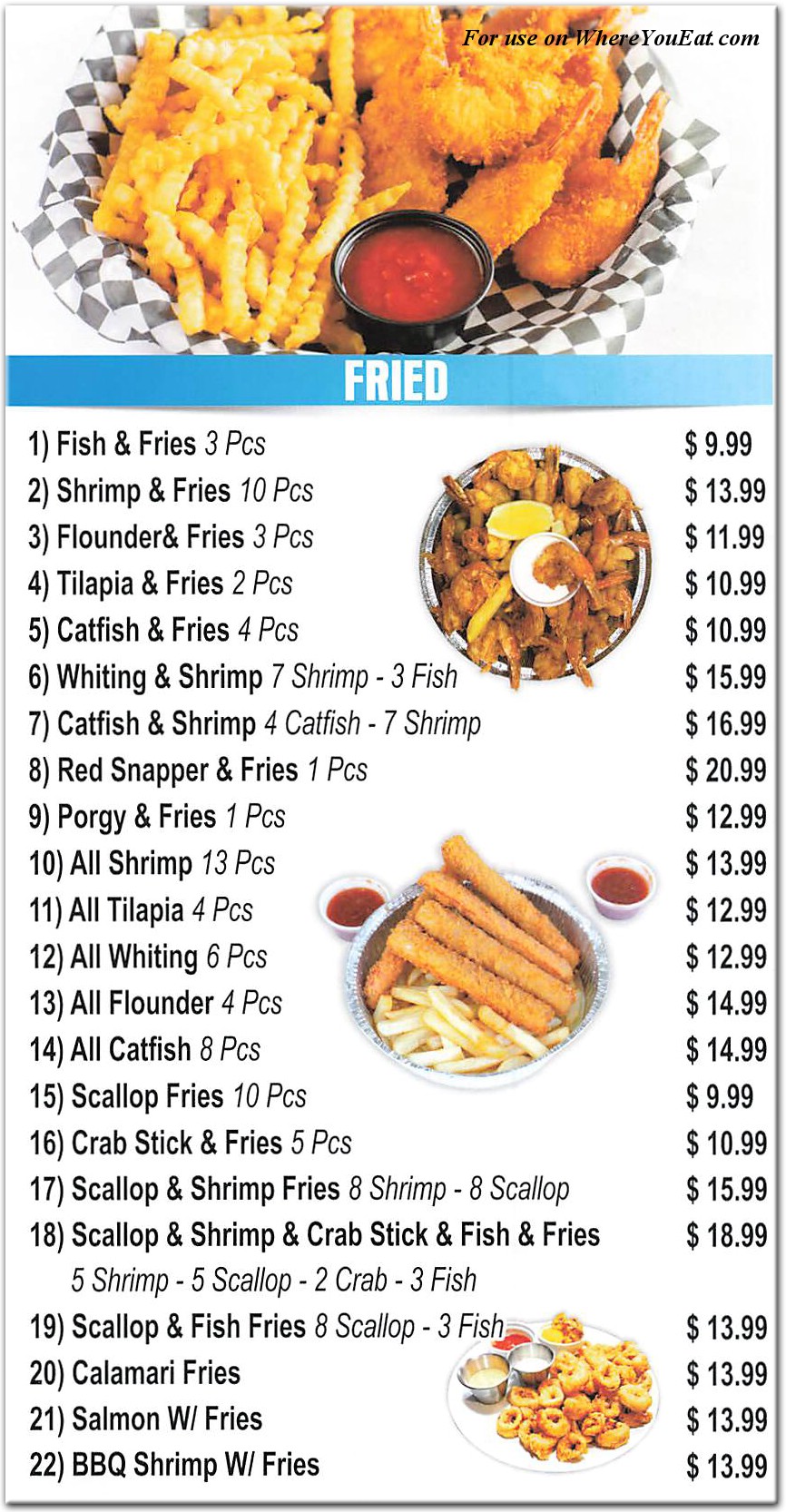 Fish In A Flash Restaurant in The Bronx / Menus & Photos