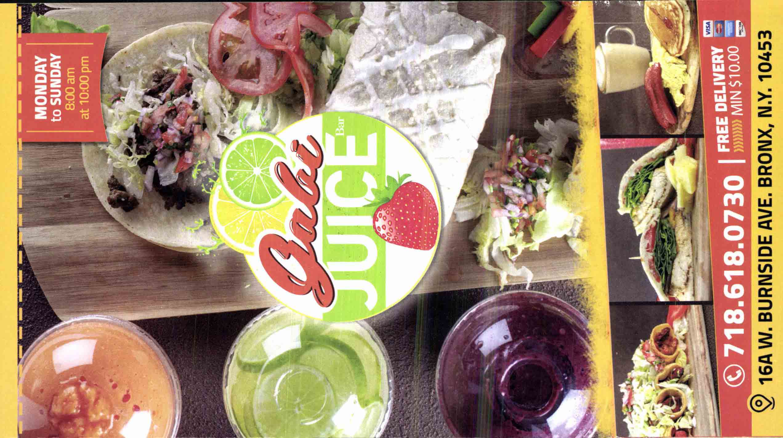 Gabi Juice Bar Restaurant in The Bronx / Menus & Photos