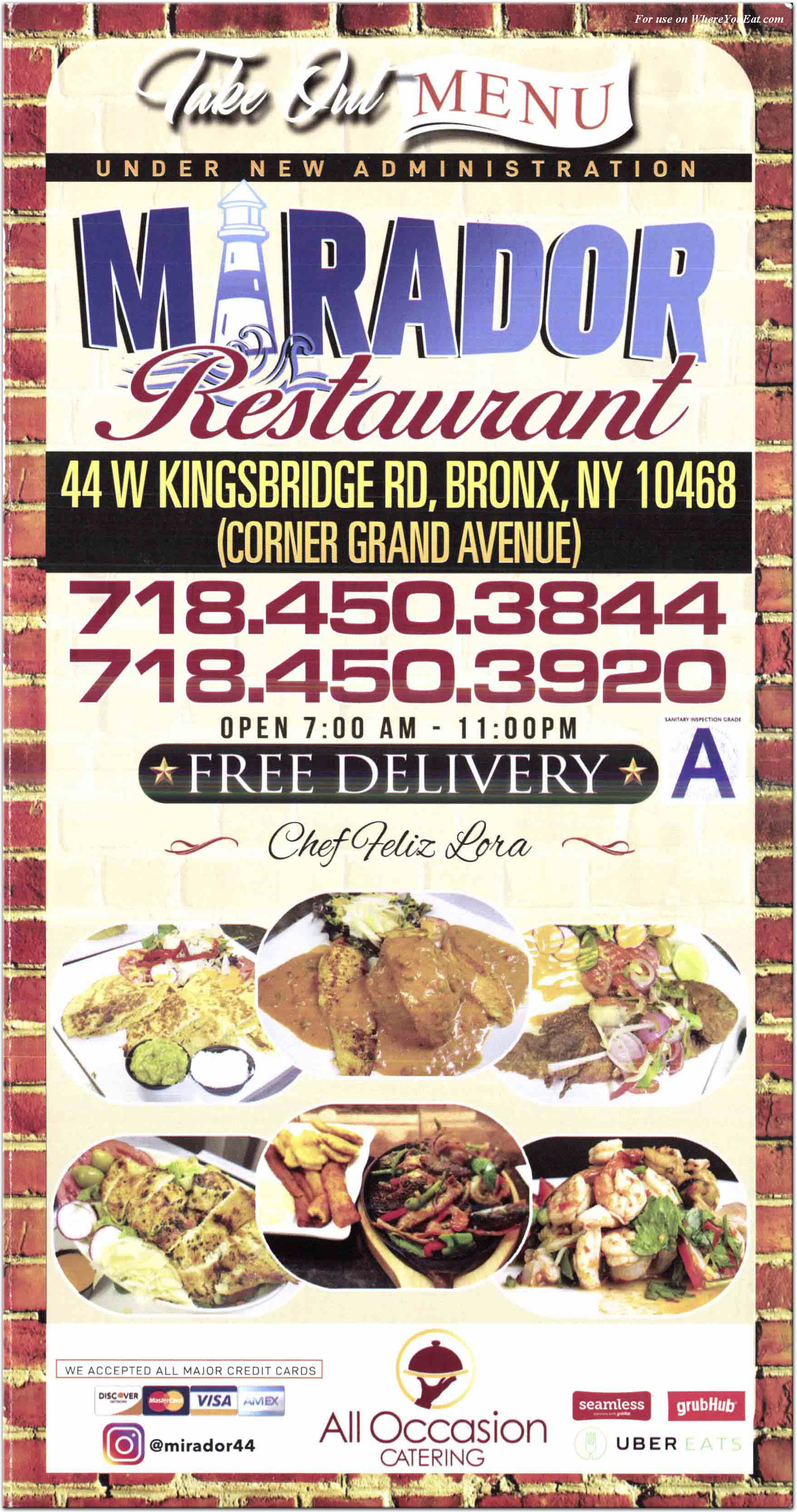 Mirador Restaurant Restaurant in The Bronx / Menus & Photos