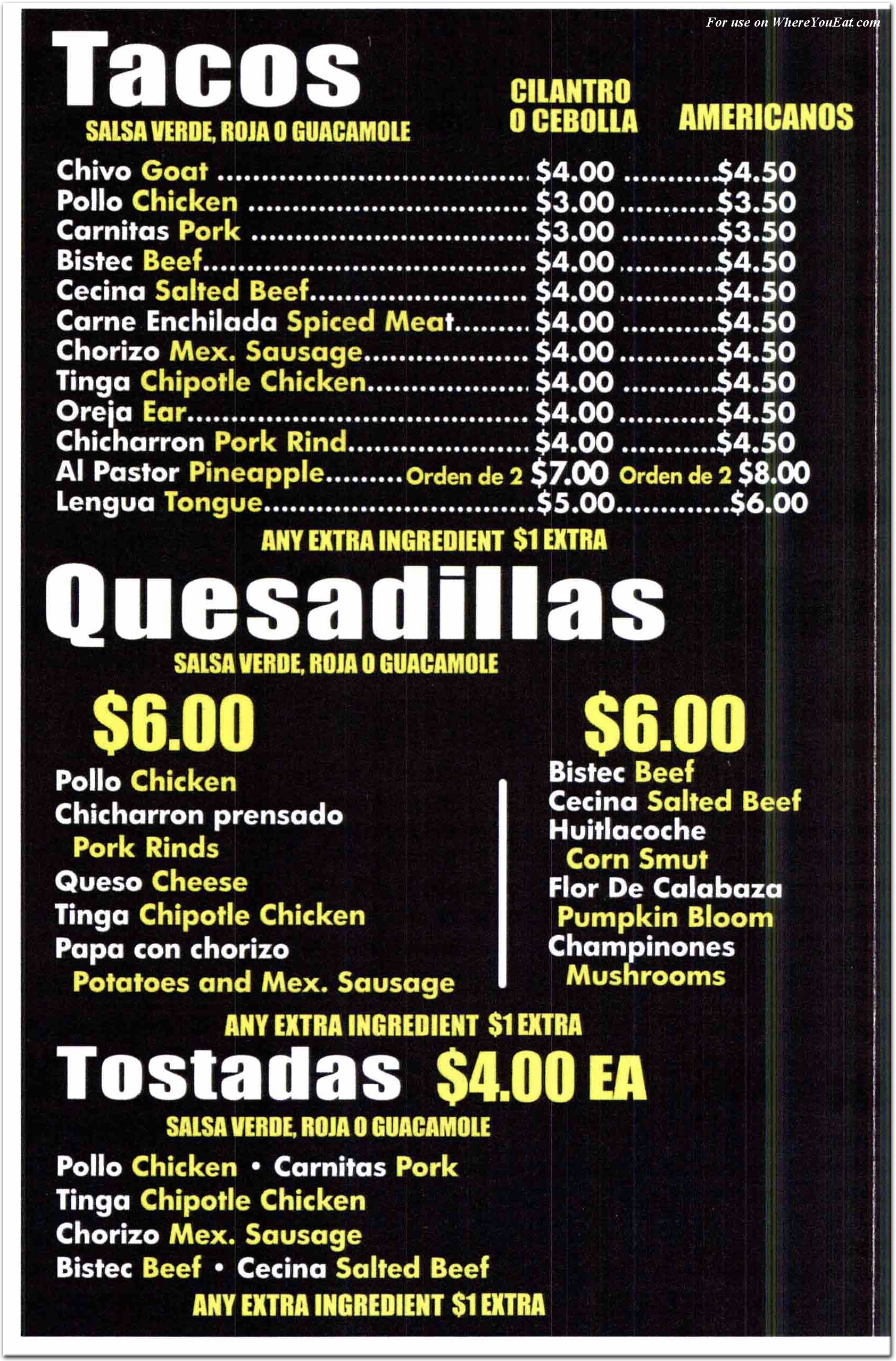 Mexican Fast Food Restaurant in The Bronx / Menus & Photos