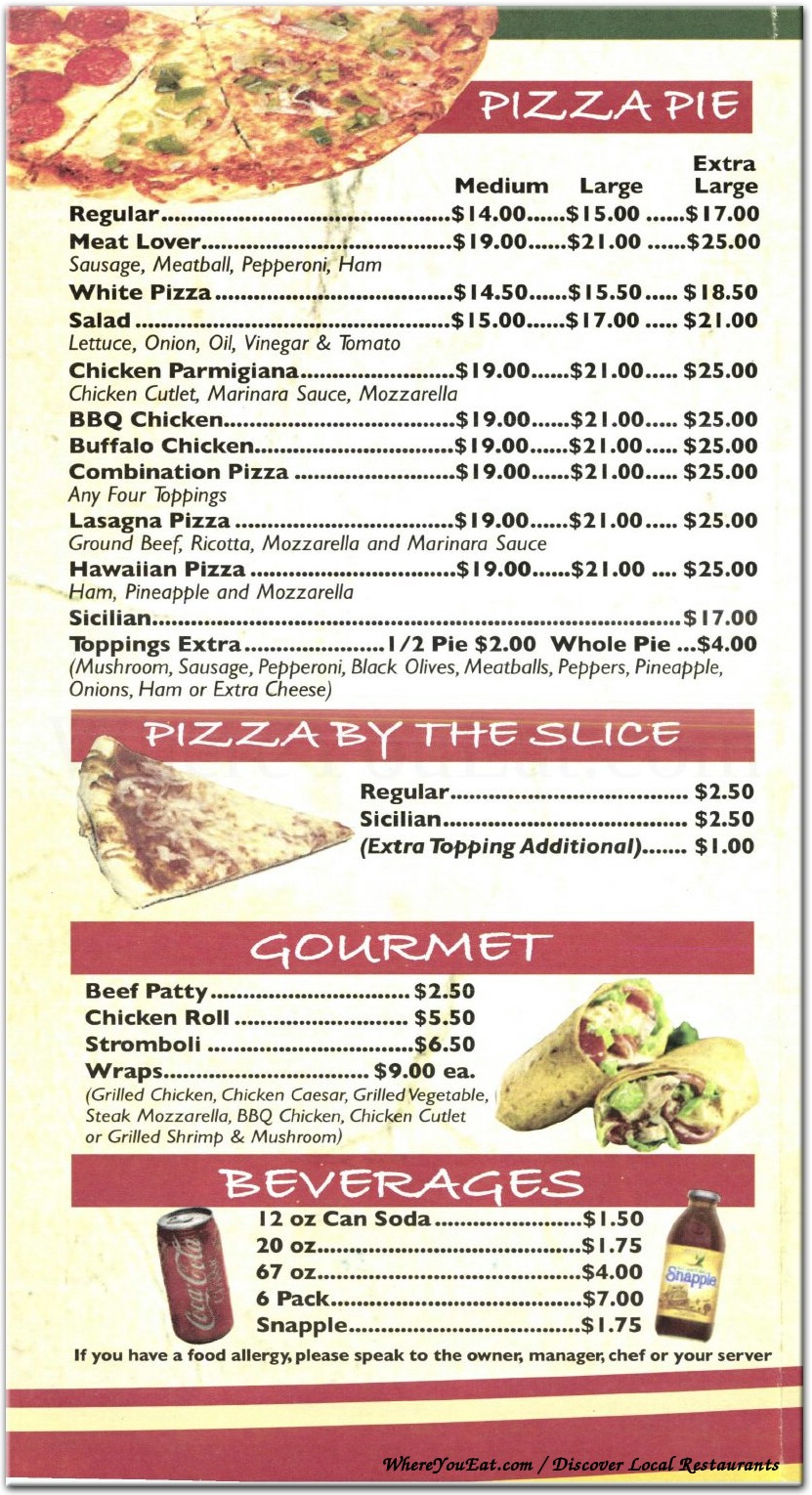 Gio's Pizza Restaurant in The Bronx / Menus & Photos