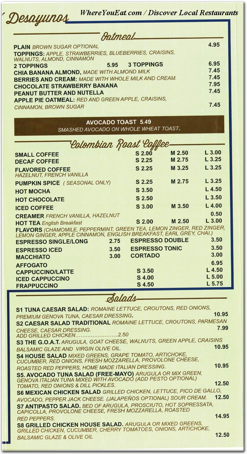 Aroma Coffee Shop Restaurant in Brooklyn / Menus & Photos