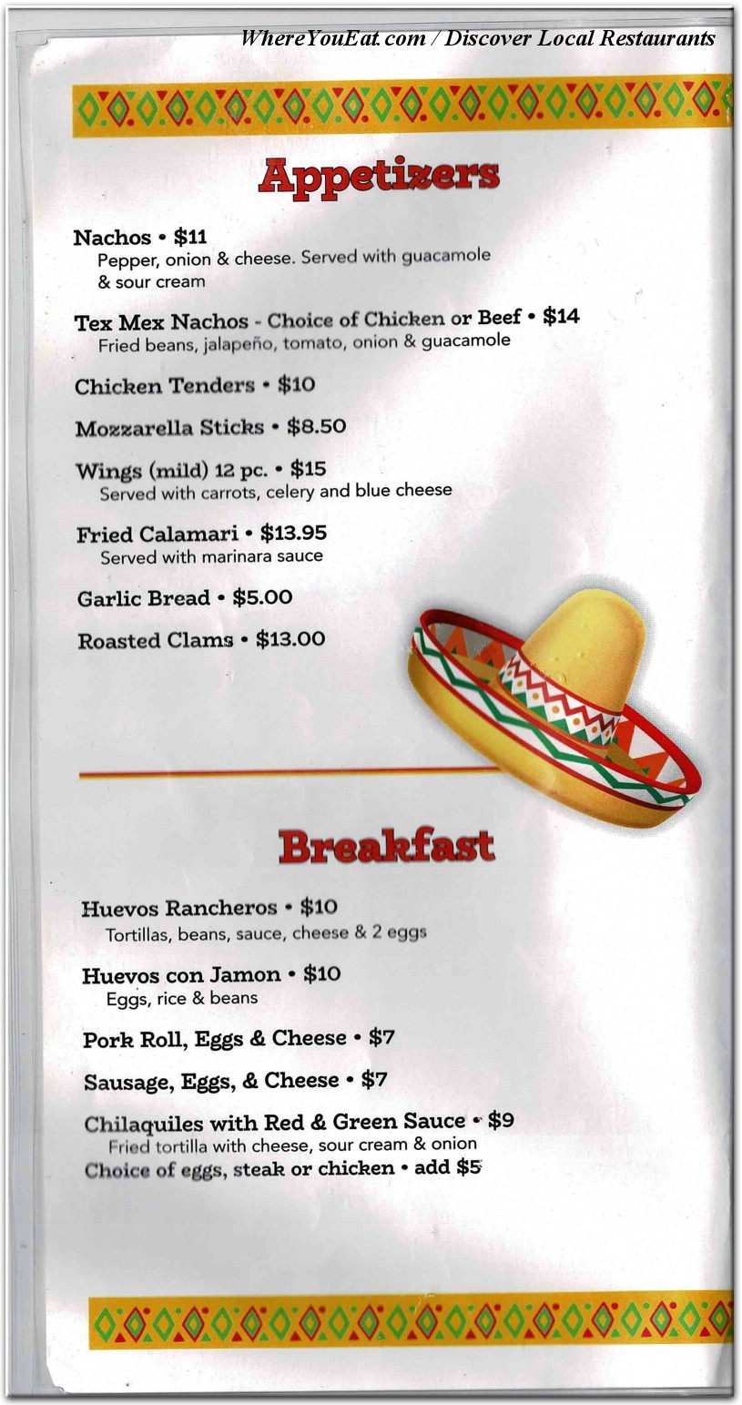 Texmex Restaurant Restaurant in Jersey Shore / Menus & Photos