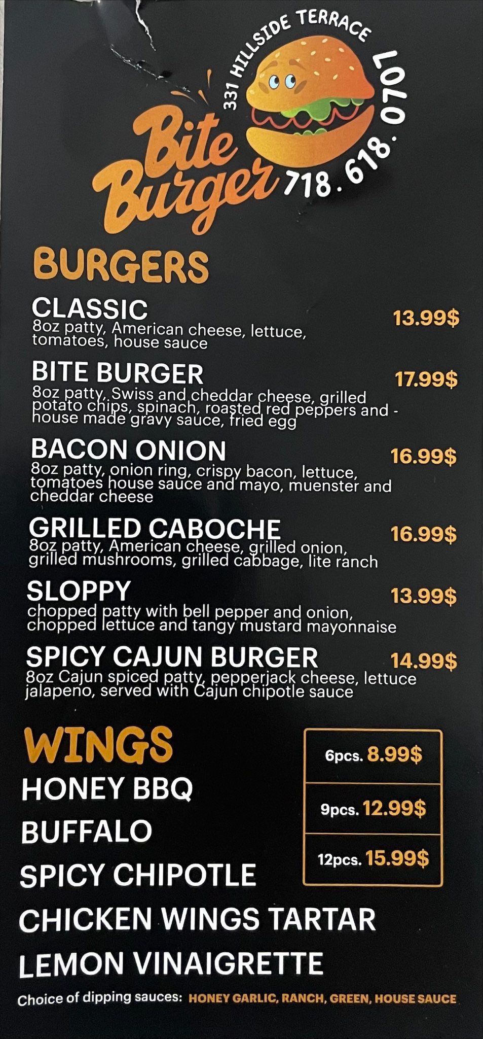 Bite Burger Restaurant in Staten Island / Menus & Photos