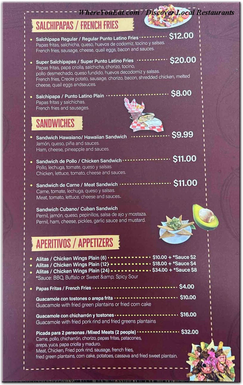 Punto Restaurant in North Jersey / Menus & Photos