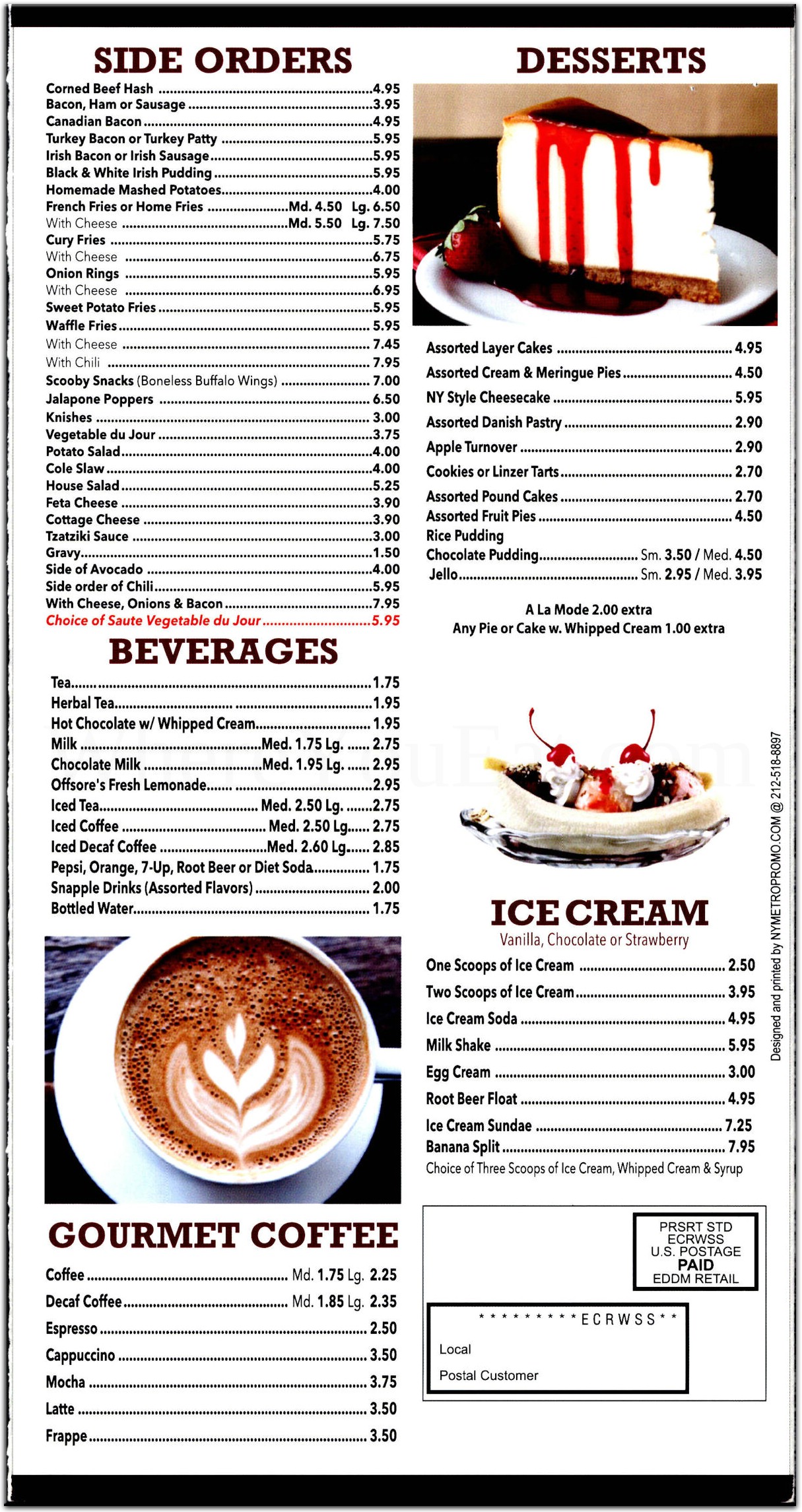 Offshore Diner Restaurant in Brooklyn / Official Menus & Photos