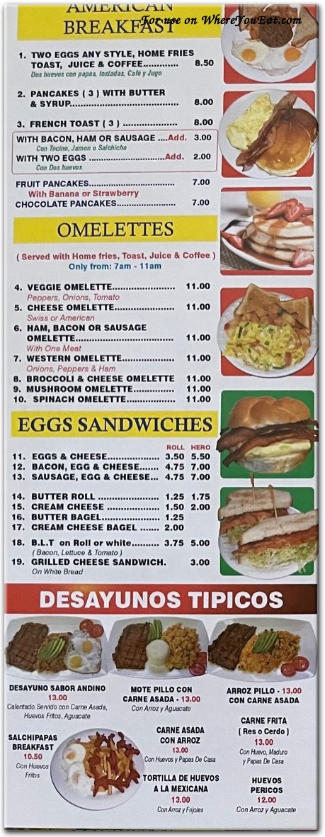 Sabor Andino Restaurant in Brooklyn / Official Menus & Photos