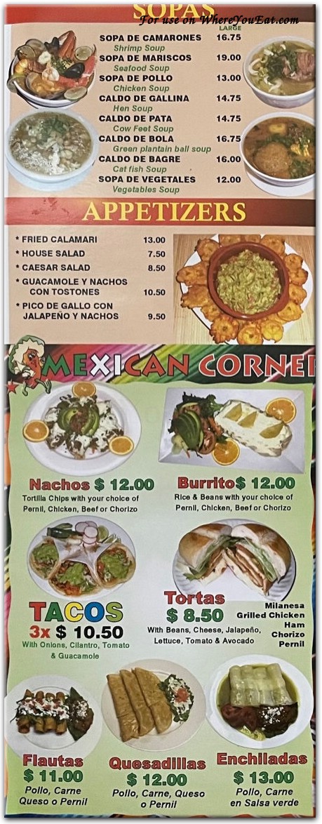 Sabor Andino Restaurant in Brooklyn / Official Menus & Photos