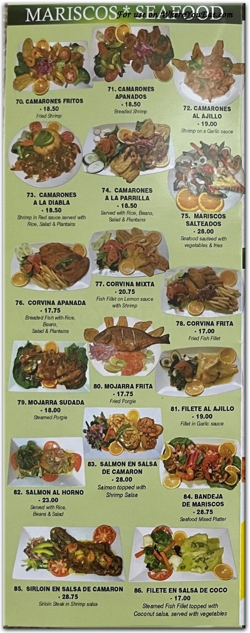 Sabor Andino Restaurant in Brooklyn / Official Menus & Photos