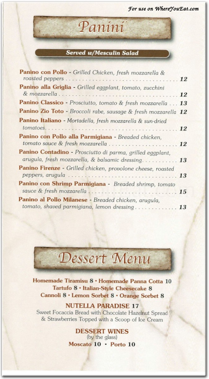 ZIO TOTO Restaurant in Brooklyn / Official Menus & Photos