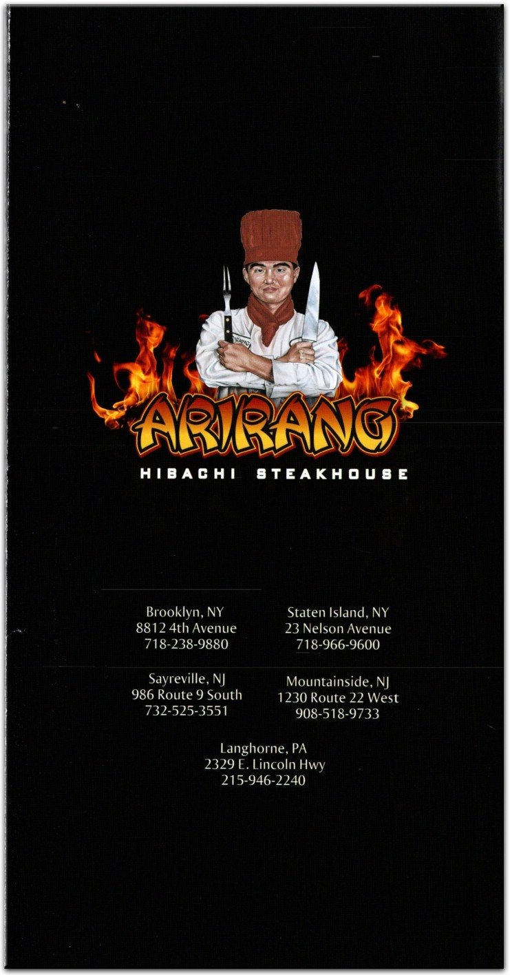 Arirang Hibachi Steakhouse Restaurant in Brooklyn / Official Menus & Photos