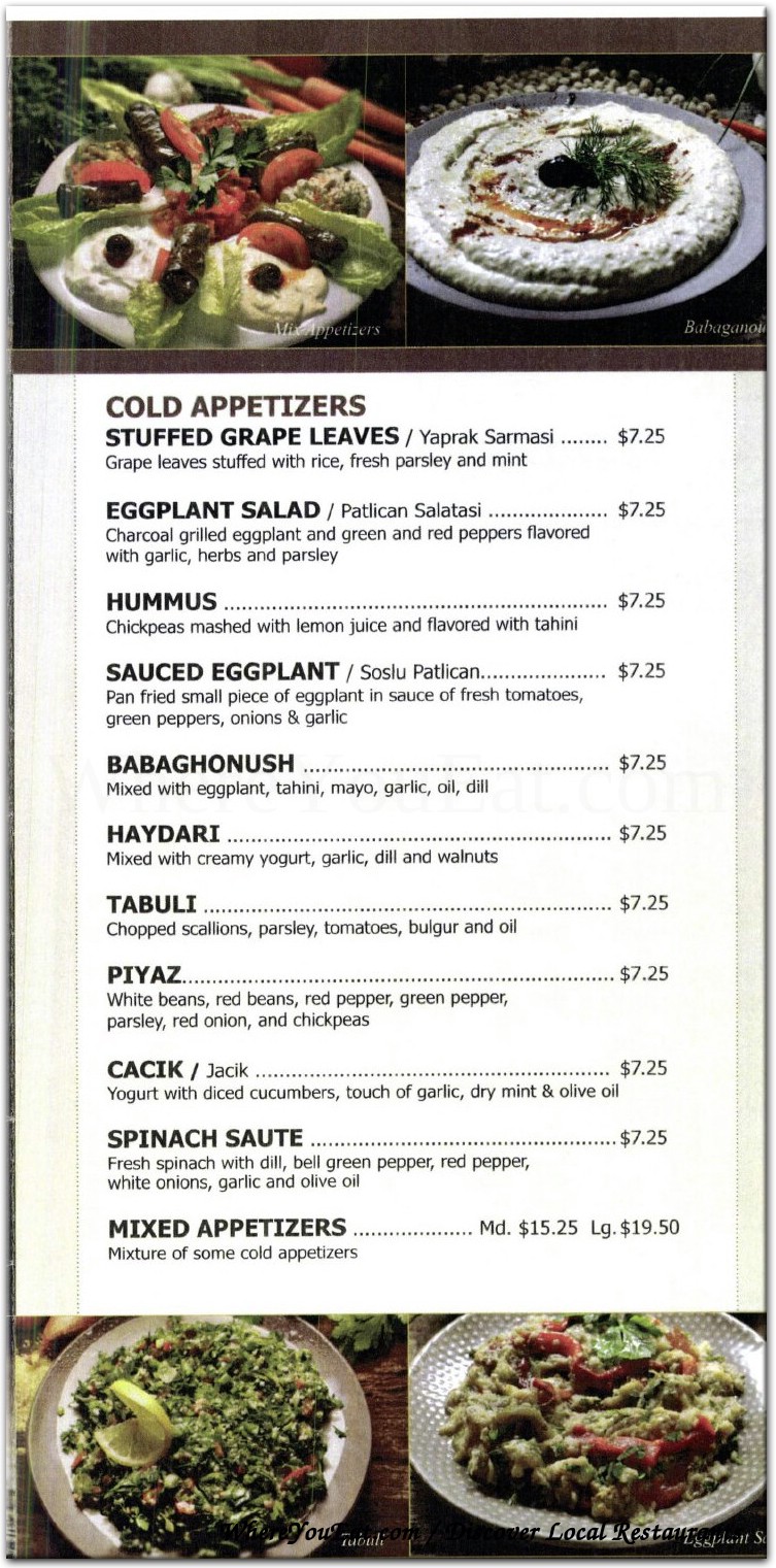 Istanbul Bay Turkish Cafe & Resturant Restaurant in Brooklyn / Menus ...