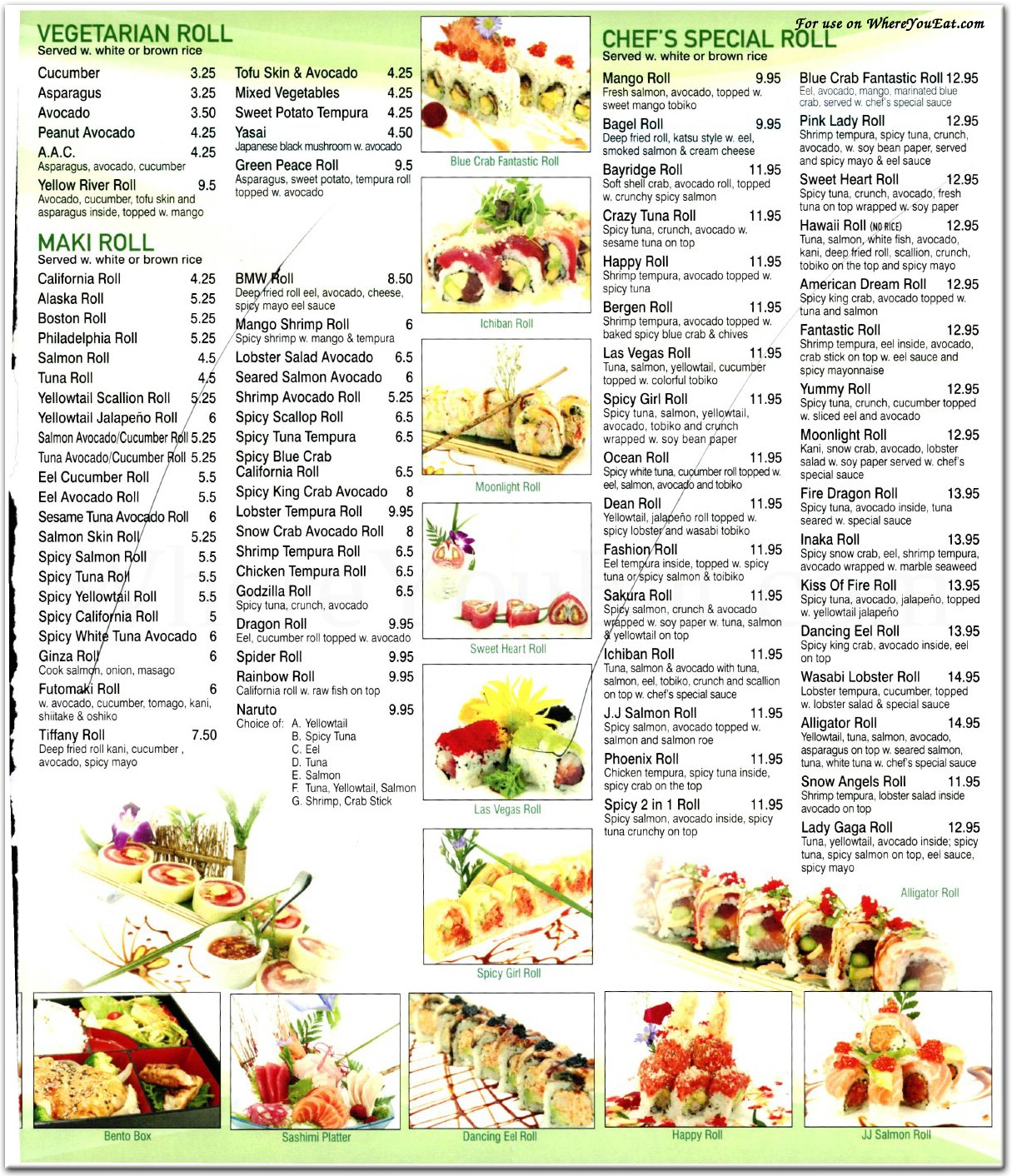 Inaka Sushi Restaurant in Brooklyn / Official Menus & Photos