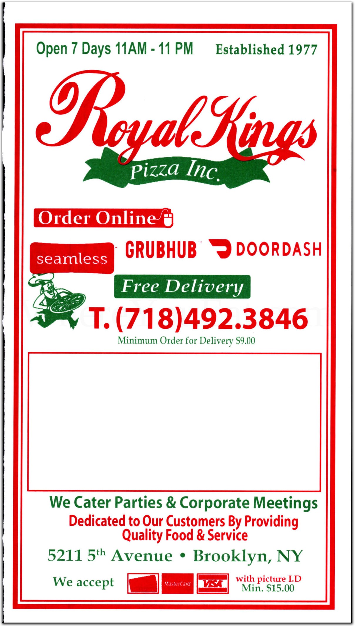 Royal Kings Pizza Restaurant in Brooklyn / Menus & Photos
