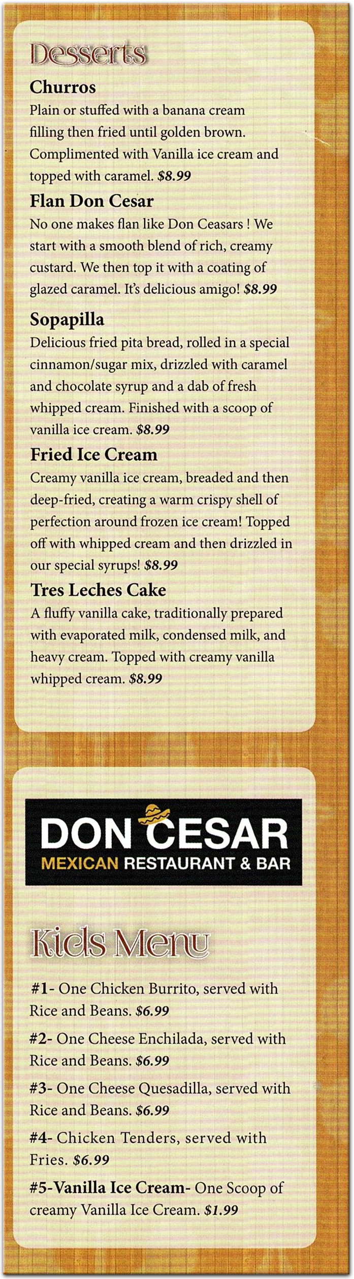 Don Cesar Restaurant in Staten Island / Official Menus & Photos