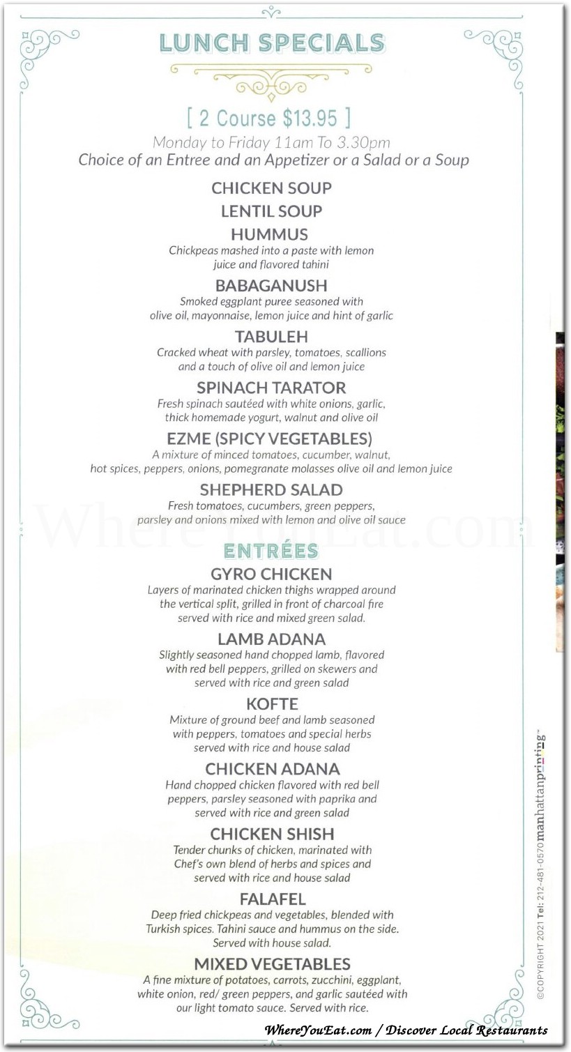 TAVA Restaurant in Brooklyn / Menus & Photos